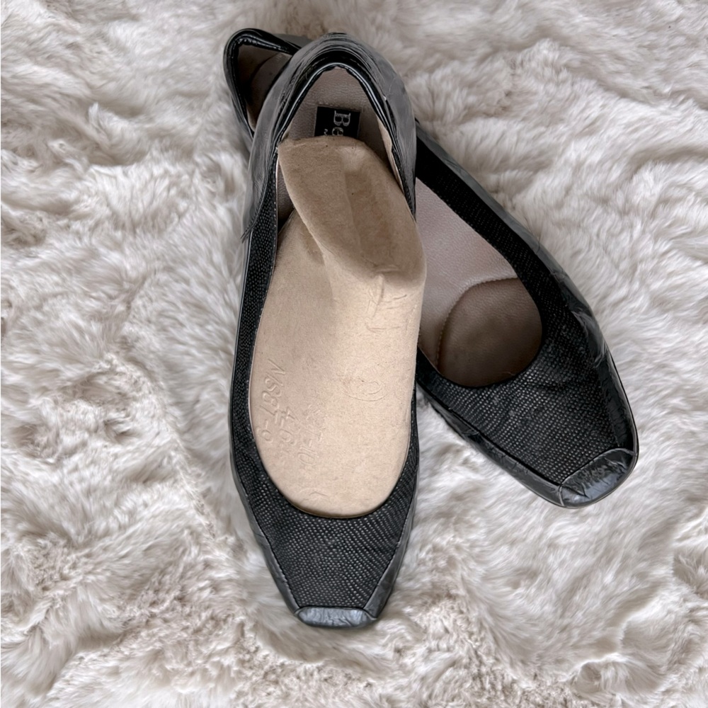 Beautifeel Black Patent Leather & Fabric Top Comfy Sh… - Gem